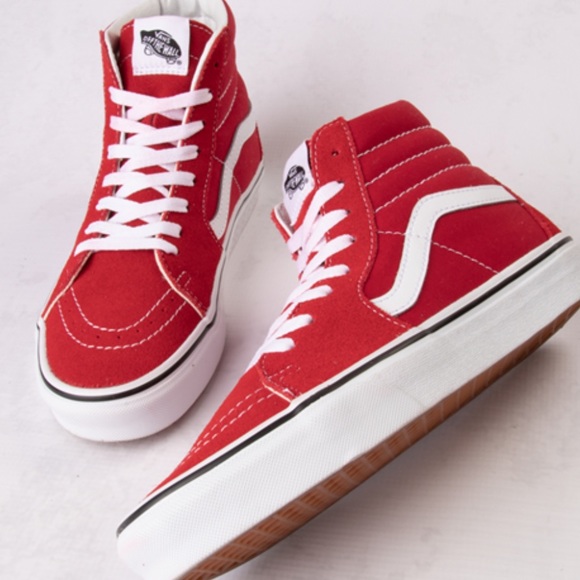 Vans | Shoes | Red High Top Vans | Poshmark